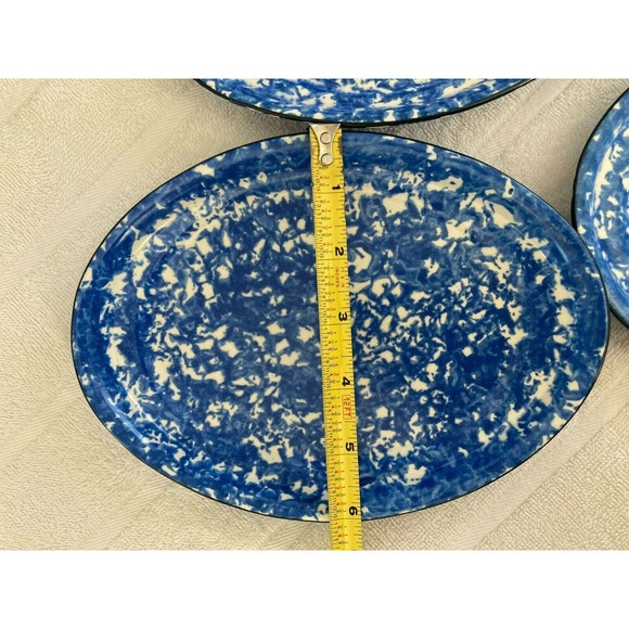 Stangl | Dining | Stangl Blue Town Country Spongewear Set Of 4 Butter ...